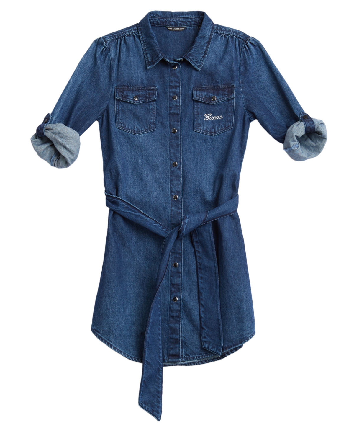 Click here for Guess Big Girls Long Sleeve Denim Dress - Blue prices
