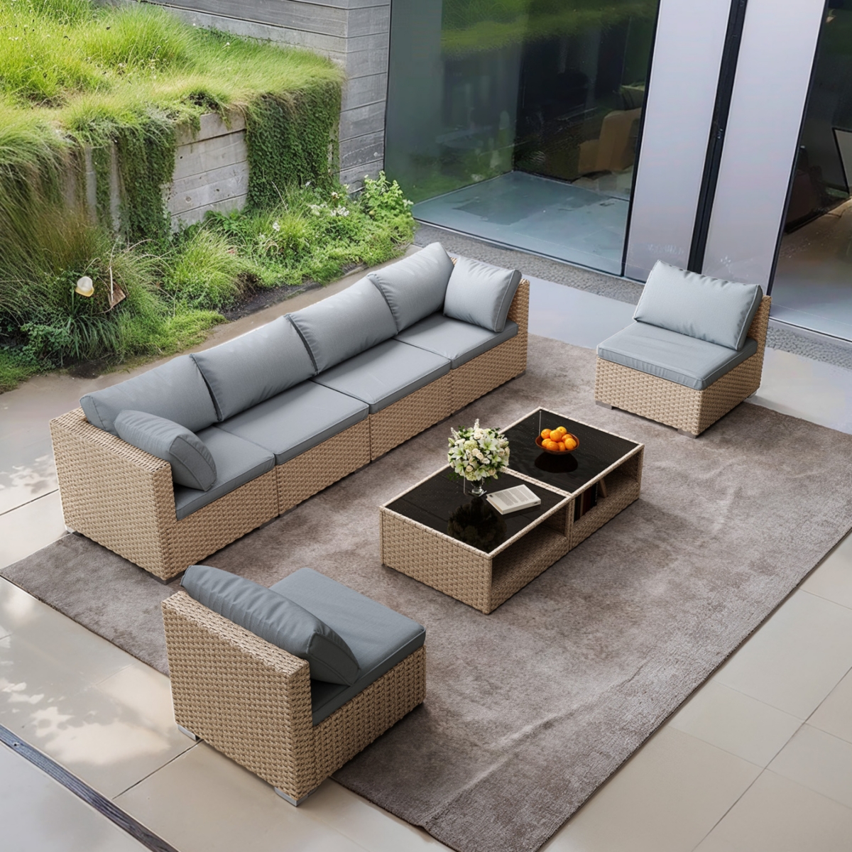 Click here for Streamdale 8-Piece Boho Patio Conversation Set - K... prices