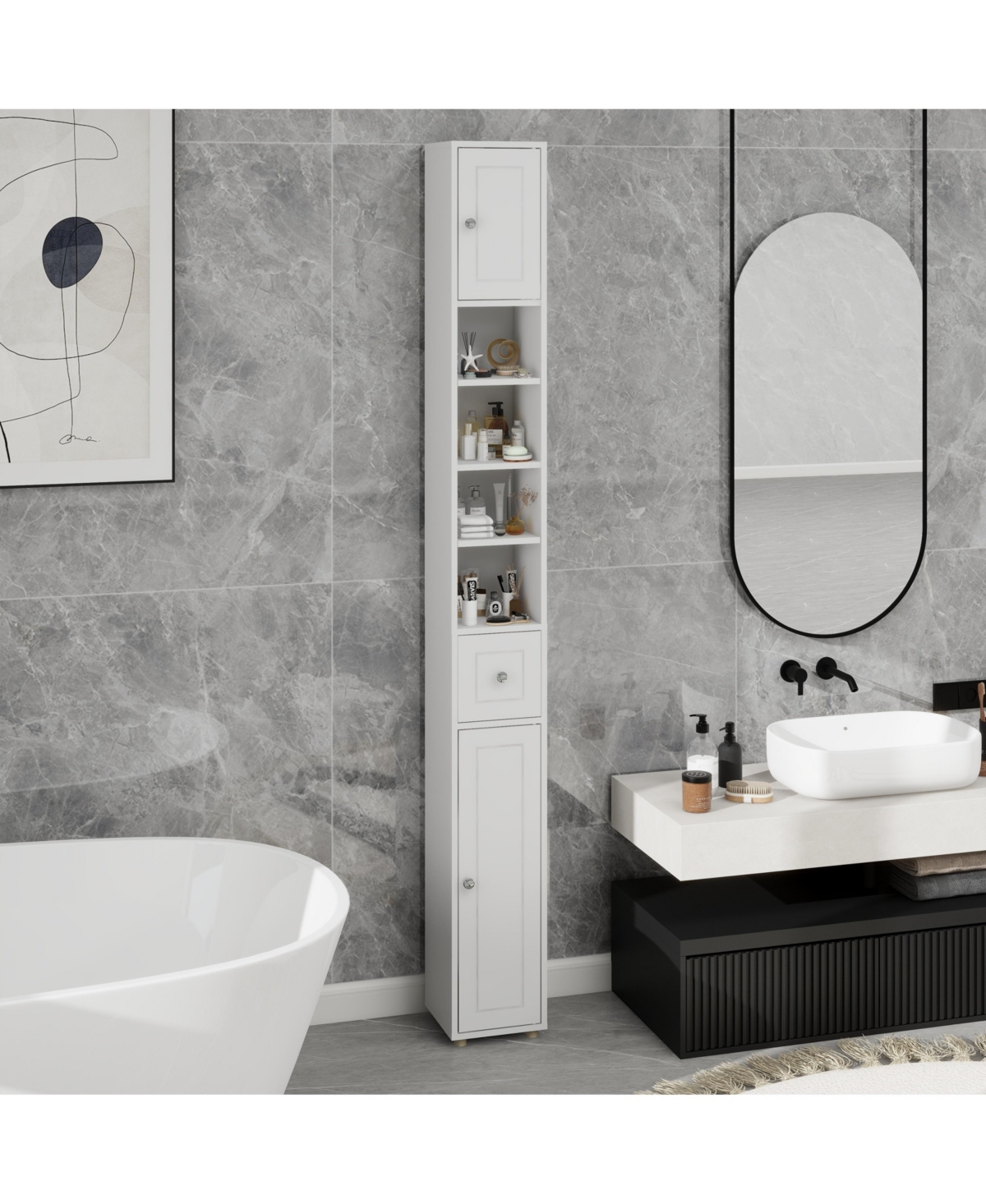 Click here for Streamdale 71" Slim Bathroom Cabinet with Dra... prices