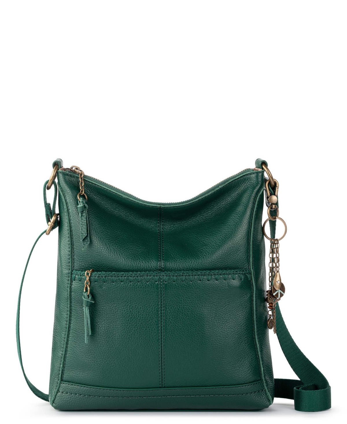 Click here for The Sak Womens Lucia Leather Crossbody Bag - Pine... prices