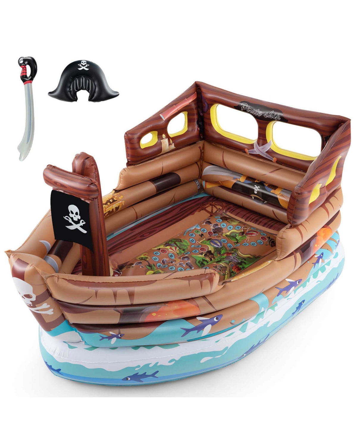 Click here for Inflatable Pirate Ship Playhouse with Built in Mot... prices
