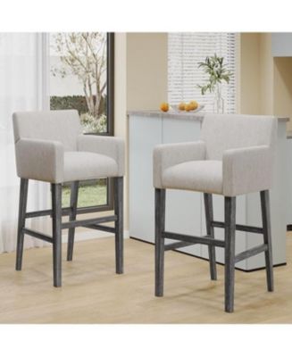 Streamdale Furniture Set Of 2 Upholstered 30.5 Inch Counter Stools ...