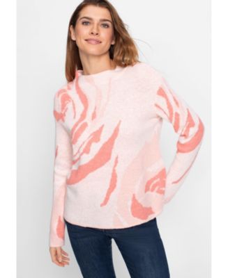 Olsen Women's Abstract Rose Pullover - Macy's