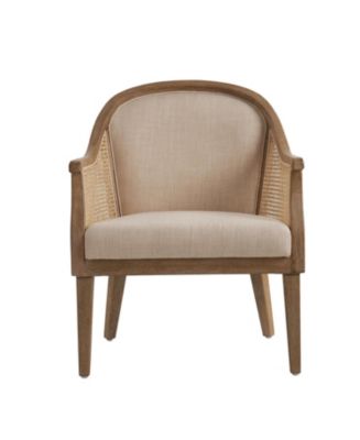Hulala Home Werner Farmhouse Rattan Solid Wood Armchair - Macy's