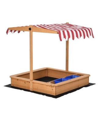 Slickblue Kids Wooden Sandbox for Timeless Outdoor Fun – Sturdy ...