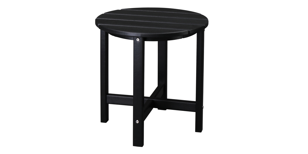 Click here for Slickblue Single Layer Round Hdpe Side Table - Bla... prices