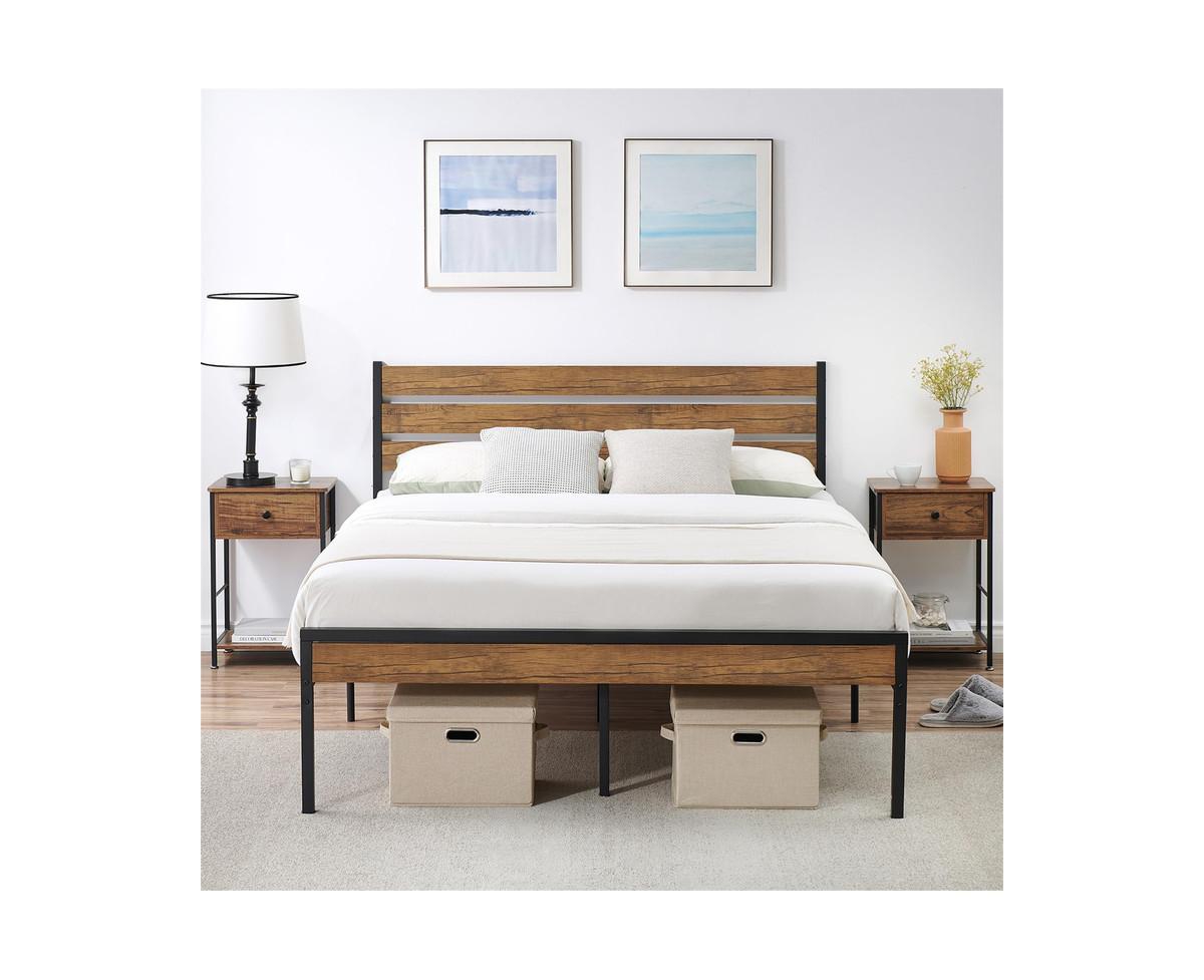 Click here for gaomon Queen Size Platform Bed Frame with Rustic V... prices