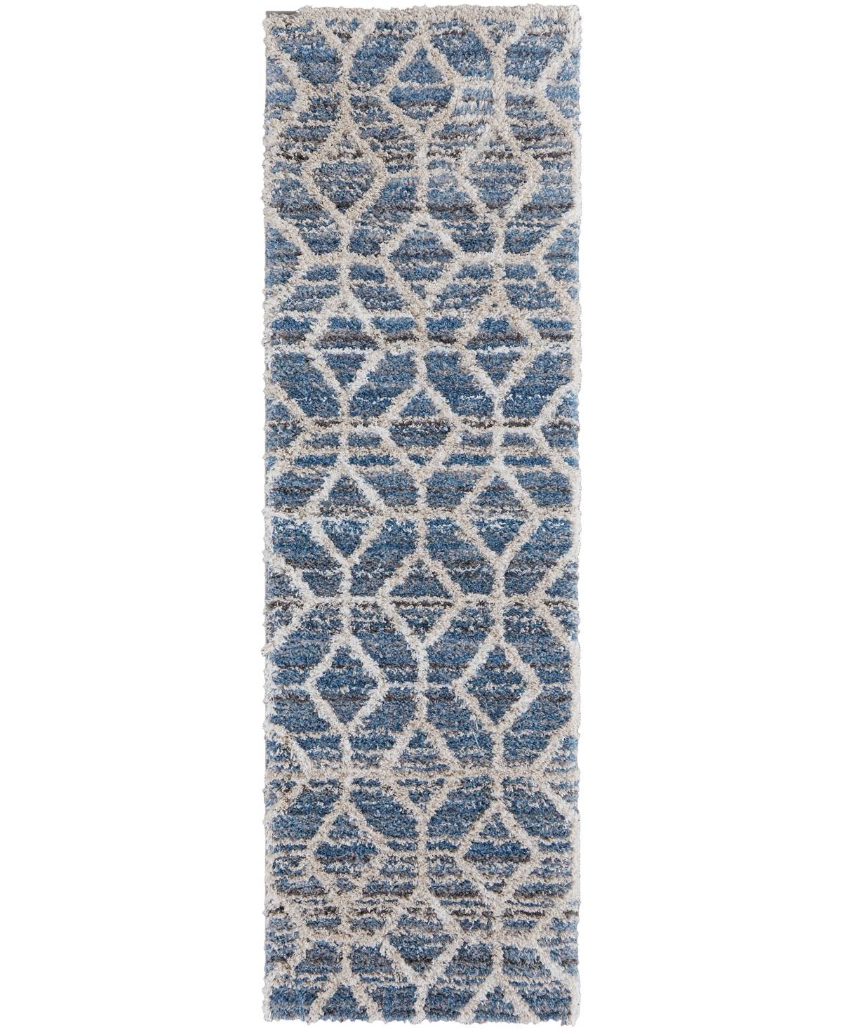 Click here for Feizy Mynka 39ICF 26x8 Runner Area Rug - Blue/Ivor... prices
