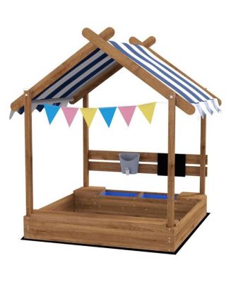 Slickblue Wooden Sandbox for Kids Aged 3-7 Years – Safe, Durable Design ...