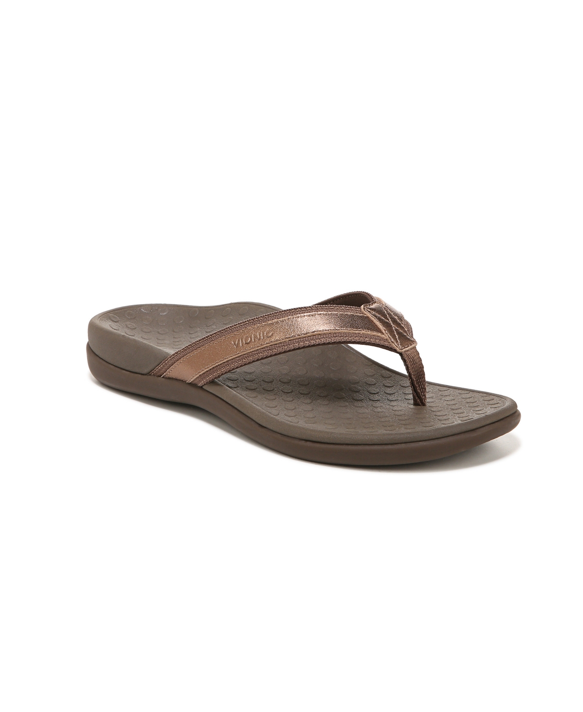 Click here for Vionic Womens Tide Thong Sandals - Bronze metallic prices