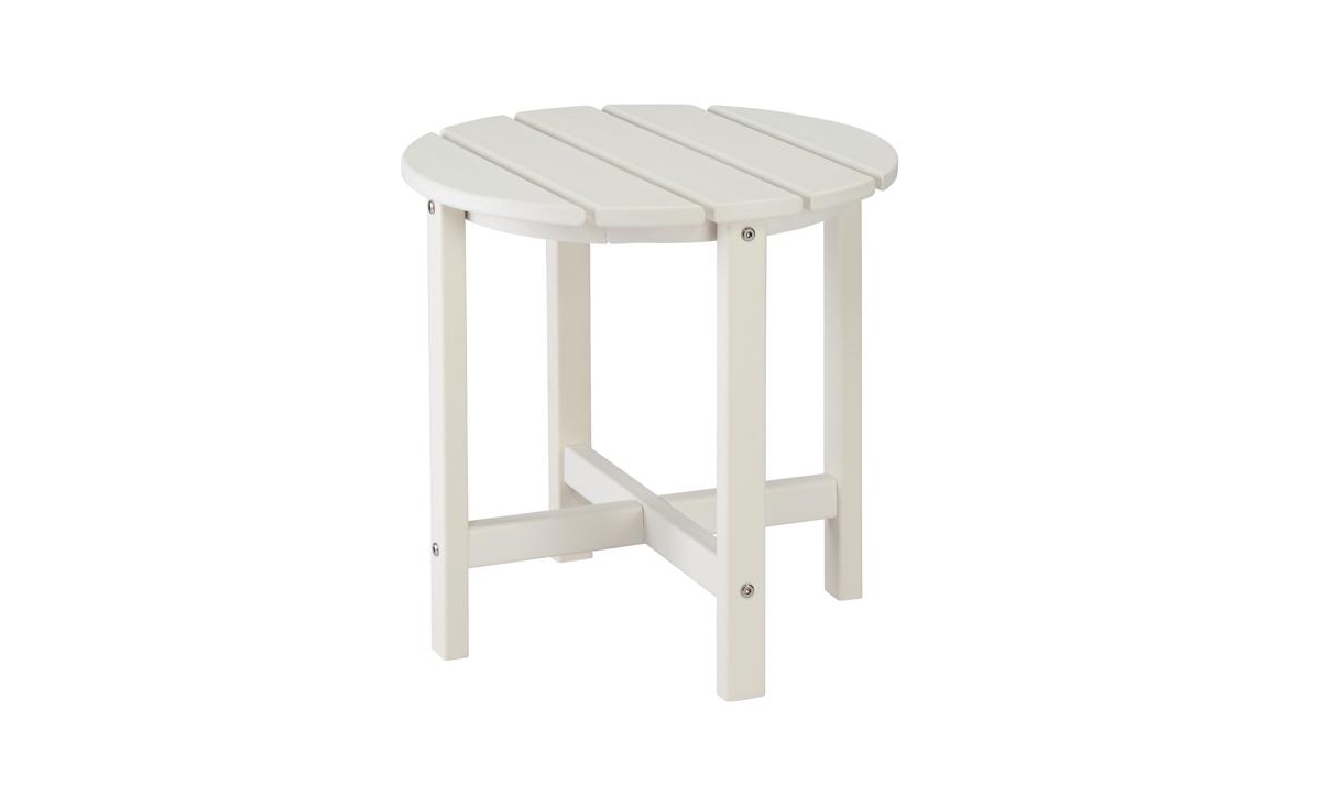 Click here for Slickblue Single Layer Round Hdpe Side Table - Whi... prices
