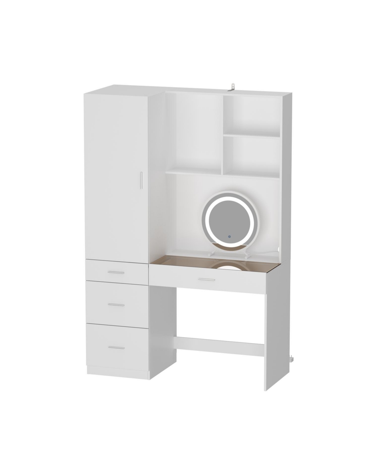 Click here for Famapy White Wood 3-in-1 Makeup Vanity Table Dress... prices