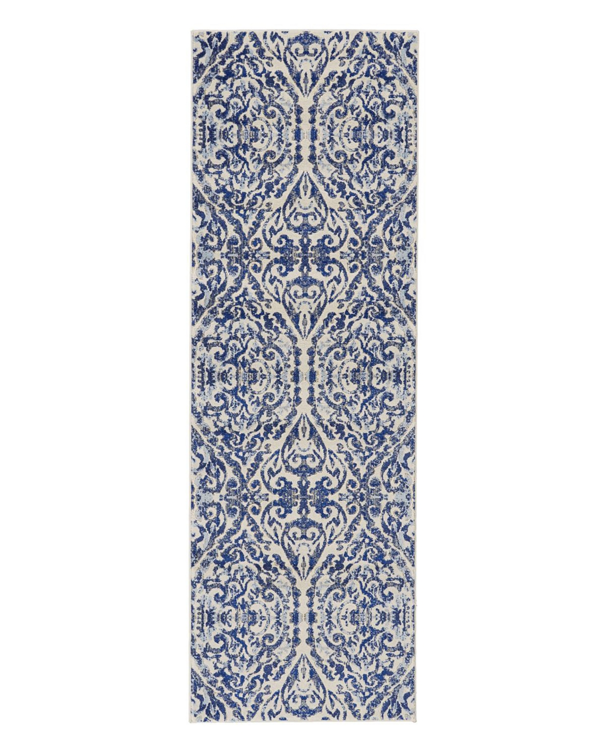 Click here for Feizy Milton 3466F 27x8 Runner Area Rug - Blue/Ivo... prices