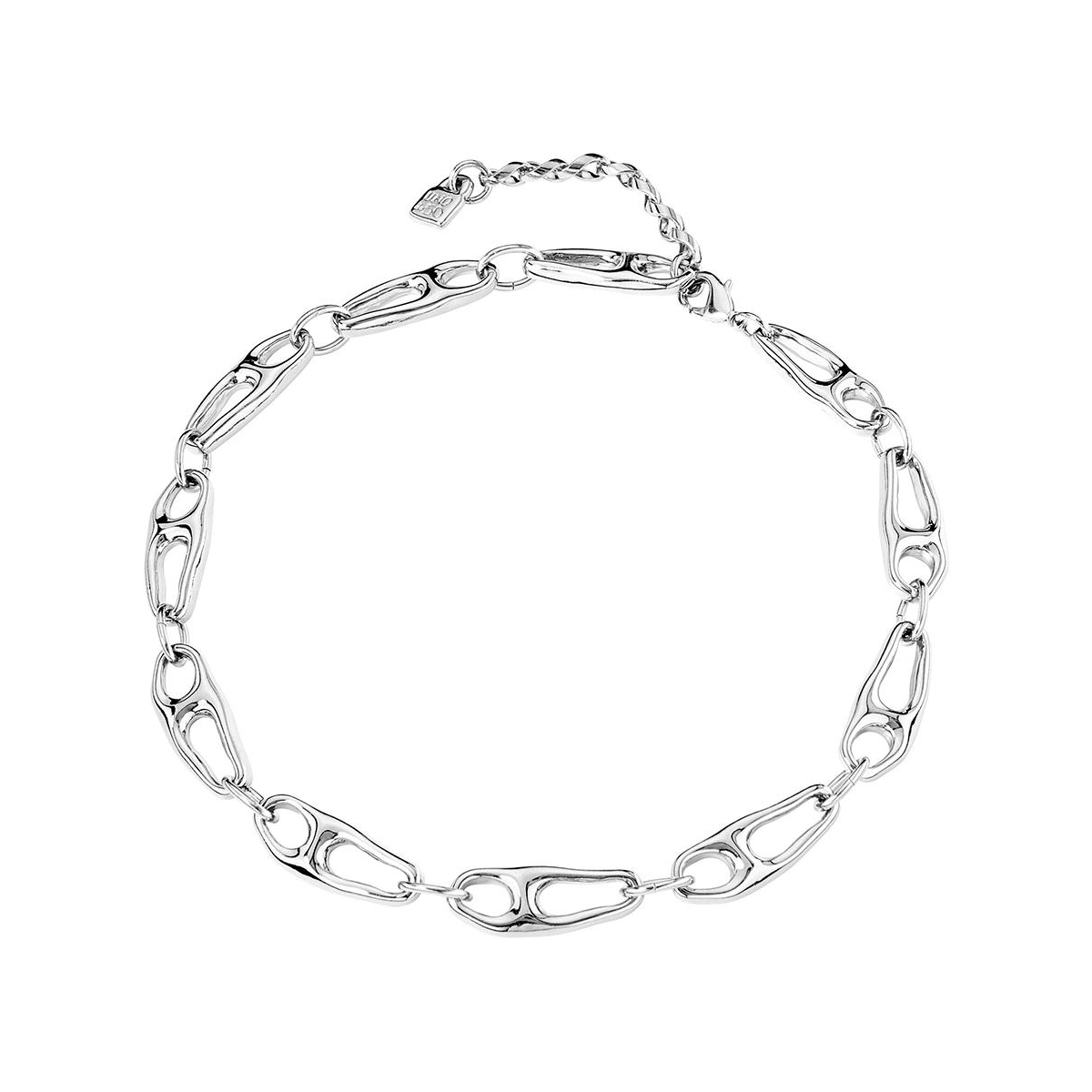 Click here for UNOde50 Sterling Silver Metal Clad Small Link Neck... prices