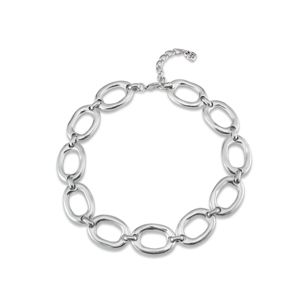 Click here for UNOde50 Metal Alloy Large Circle Necklace - Silver prices