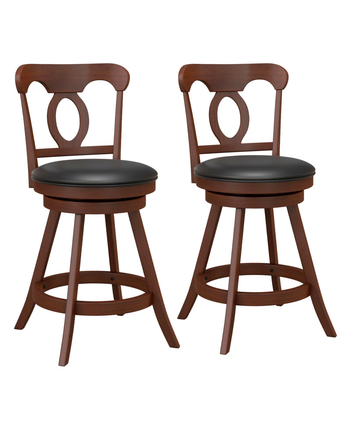 Click here for Sugift Set of 2 24 Inch Swivel Bar Stools with Foo... prices