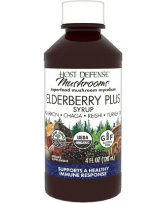 Host Defense Elderberry Plus Syrup - Immune & Respiratory Supplement ...