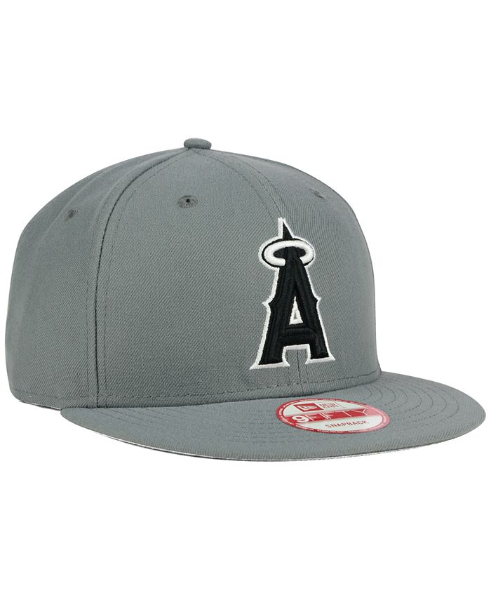 New Era Los Angeles Angels of Anaheim Gray Black White 9FIFTY Snapback ...