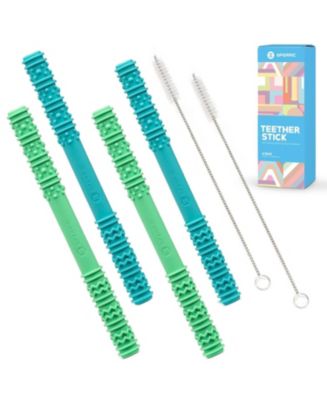 Sperric Baby Hollow Teething Tubes - Soft Silicone Teether Sticks for ...
