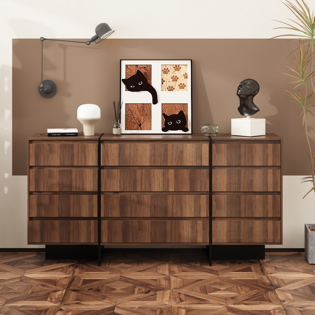 Click here for Homsee 70.9 Dresser with 12 Handleless Drawers  Wo... prices