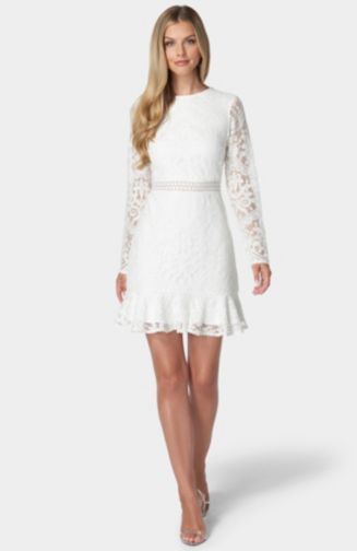 Bebe Women's Open Back Lace Mini Dress - Macy's