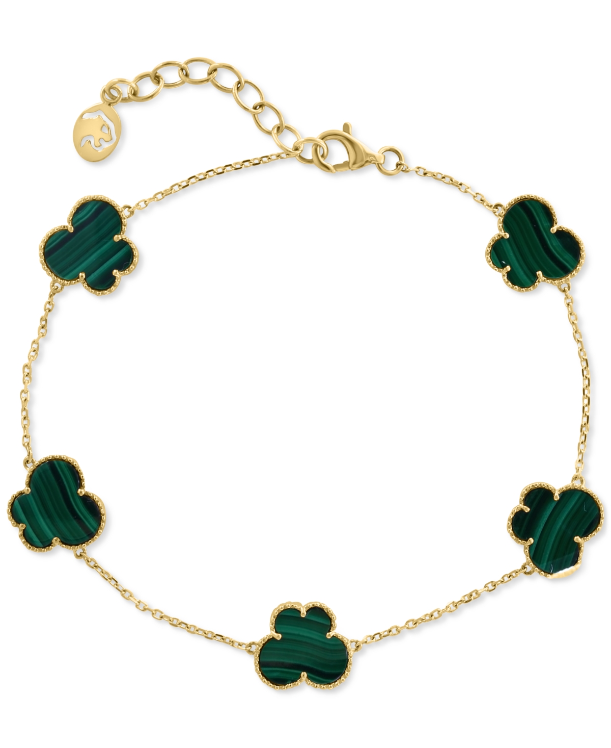 Click here for Effy Malachite Clover Station Fine Link Chain Brac... prices