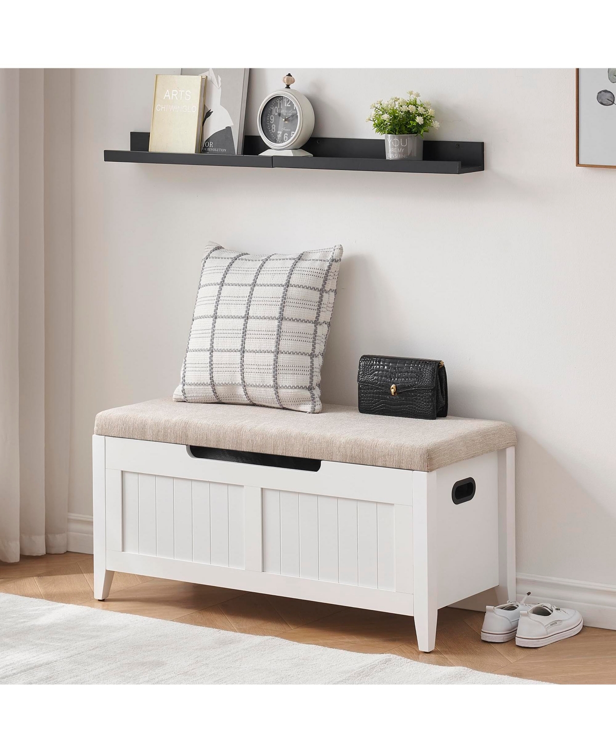 Click here for gaomon 42 Storage Bench - Wooden Toy Chest with Se... prices