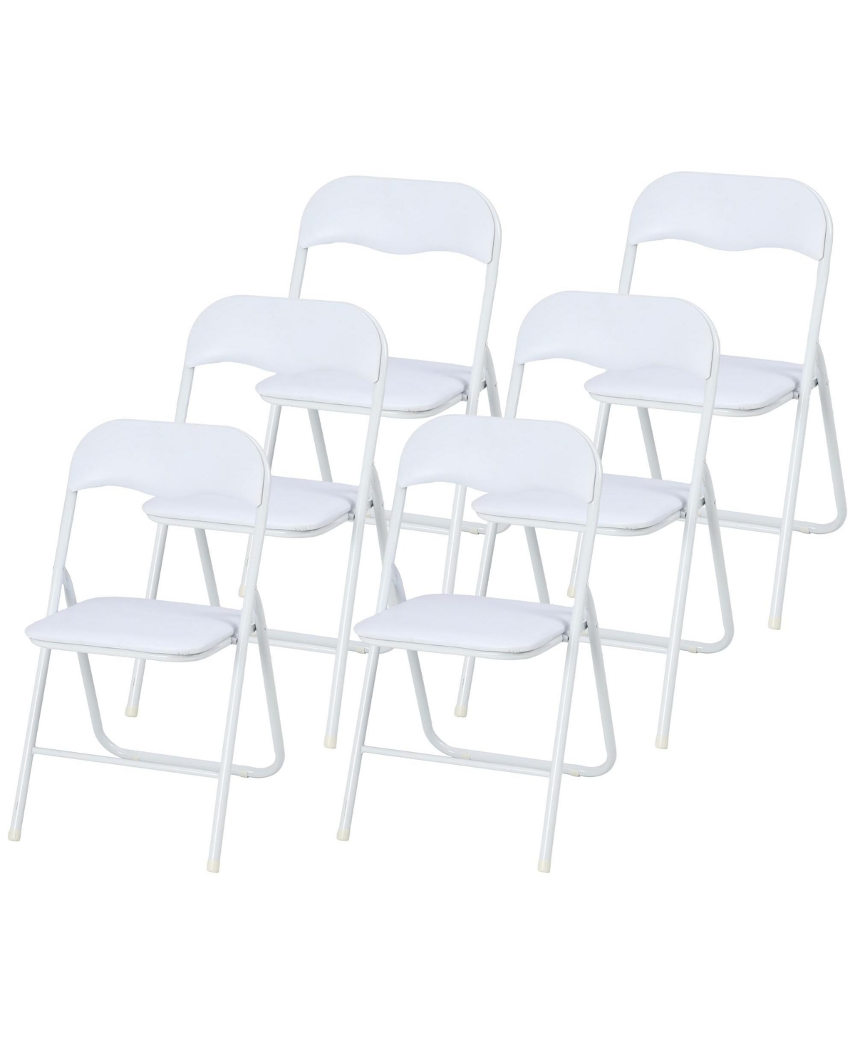 Click here for gaomon Folding Chairs with Padded Seats  White Met... prices