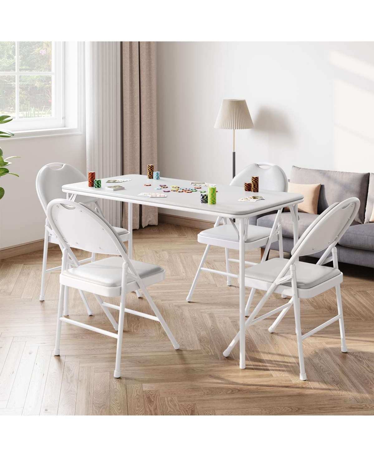 Click here for gaomon 5-Piece Card Table Set Folding Card Table a... prices