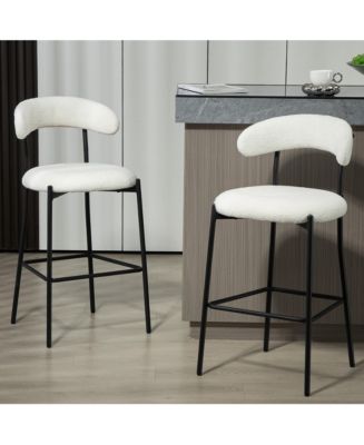Streamdale Furniture 26" Counter height bar stools Teddy fabric cover ...
