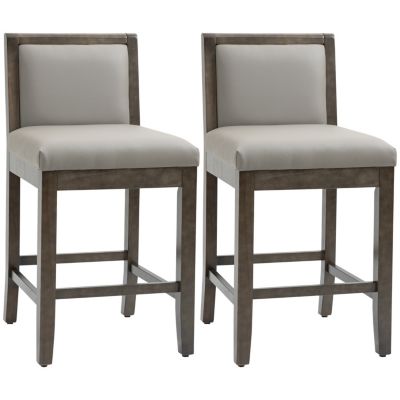 Streamdale Furniture 25.5" Counter Height Bar Stools Set of 2, PU ...