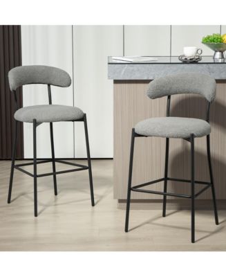 Streamdale Furniture 26" Counter height bar stools Teddy fabric cover ...