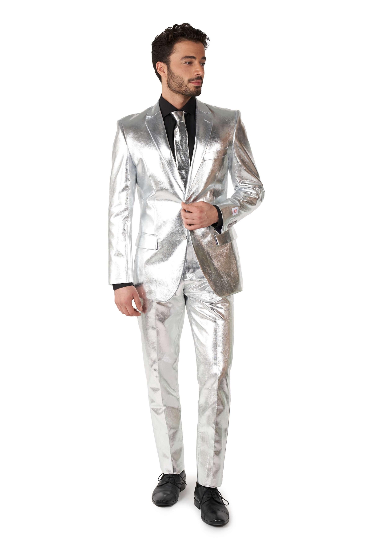 Click here for OppoSuits Big & Tall Shiny Party Suit - Peppy Pink... prices
