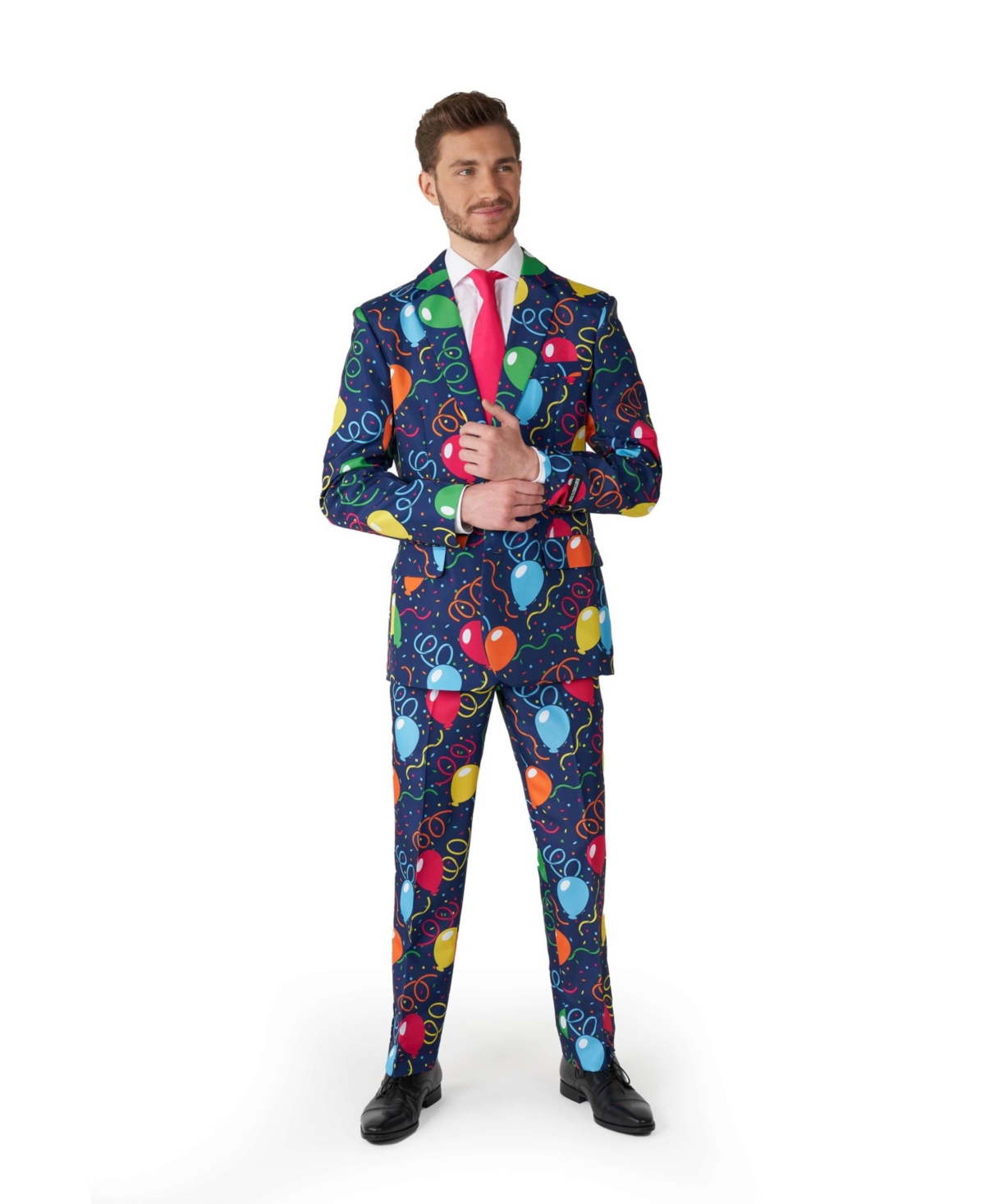 Suitmeister Mens Party Costume - Funny Balloons And Confetti Suit - Blue