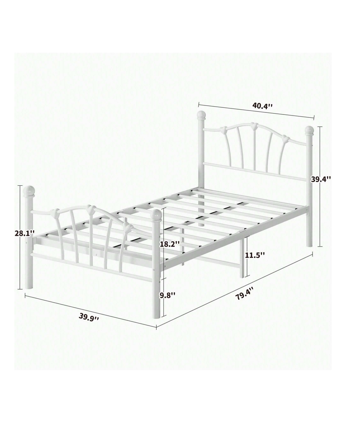 Click here for gaomon Twin Bed Frames With Headboard  Metal Twin... prices