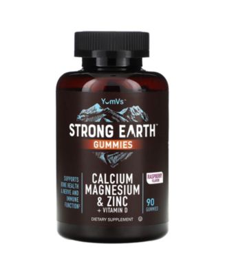 YumVs Strong Earth Gummies Calcium Magnesium & Zinc + Vitamin D ...