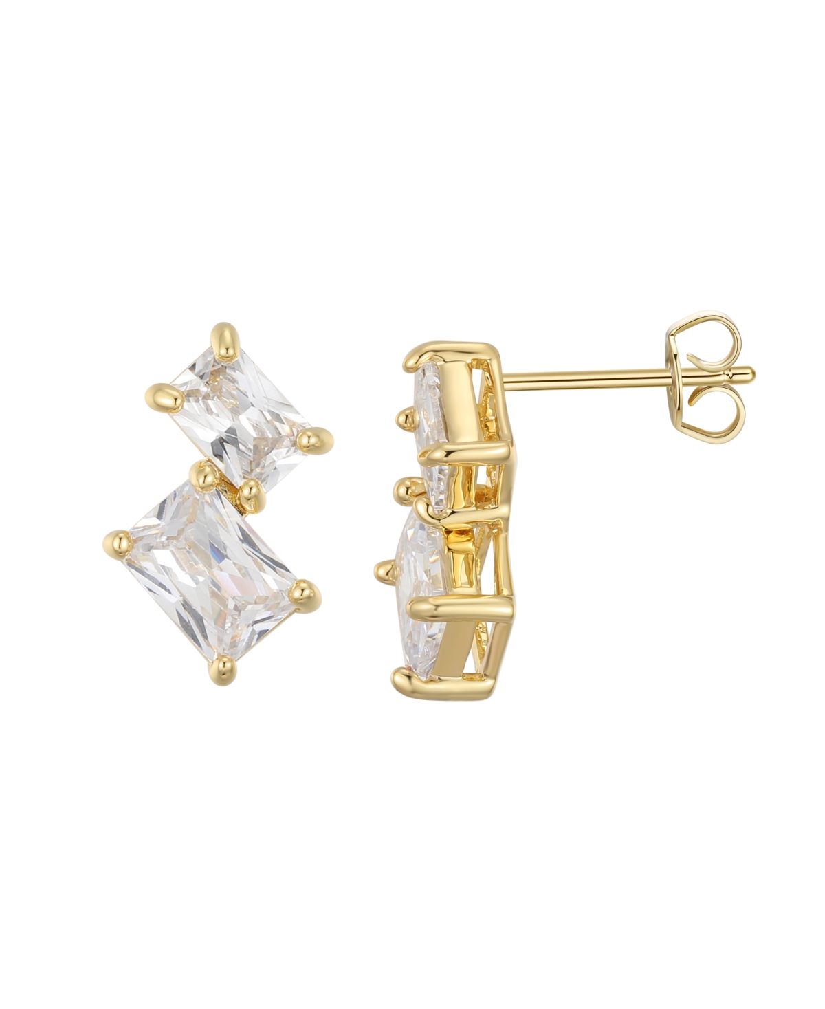 Click here for Macys Cubic Zirconia Emerald-Cut Earrings - Gold prices