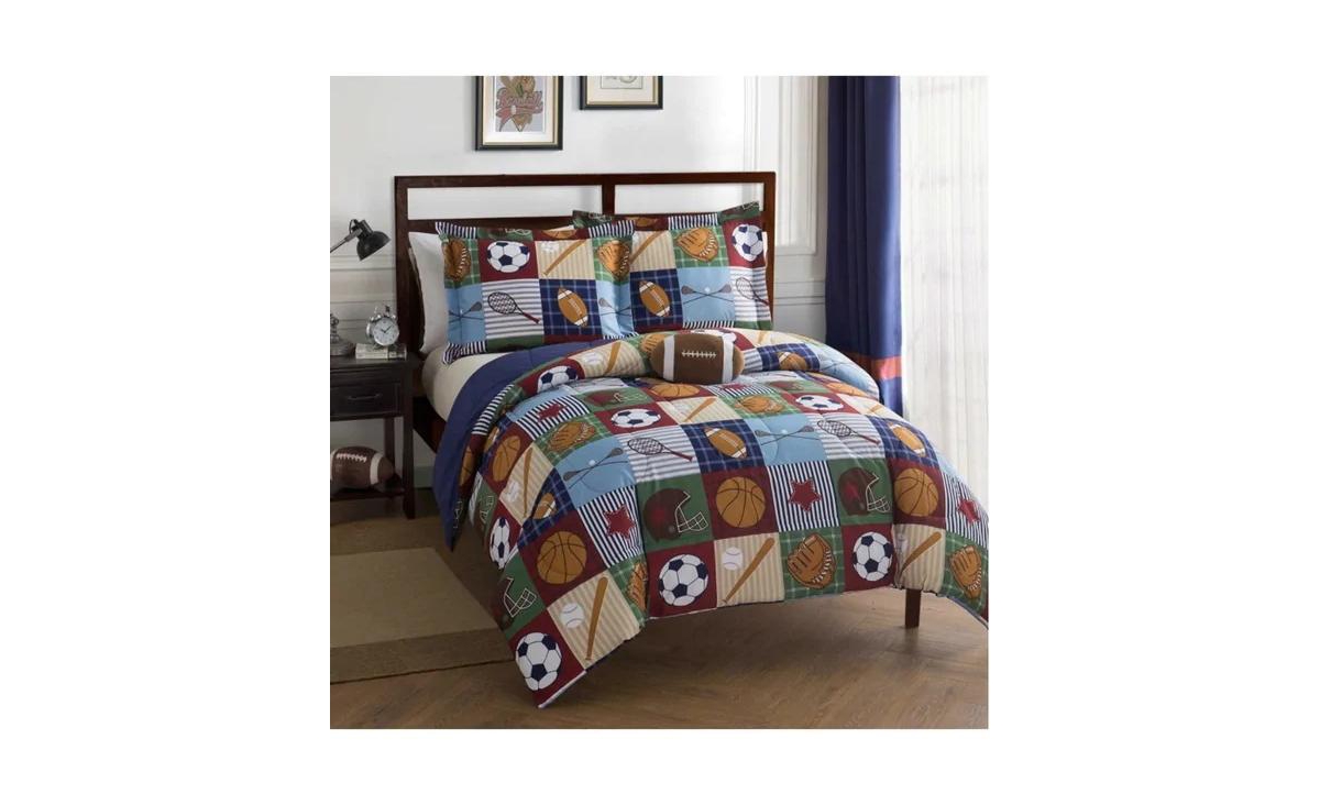 Click here for Team Sport Navy 4-Piece Microfiber Comforter Set -... prices