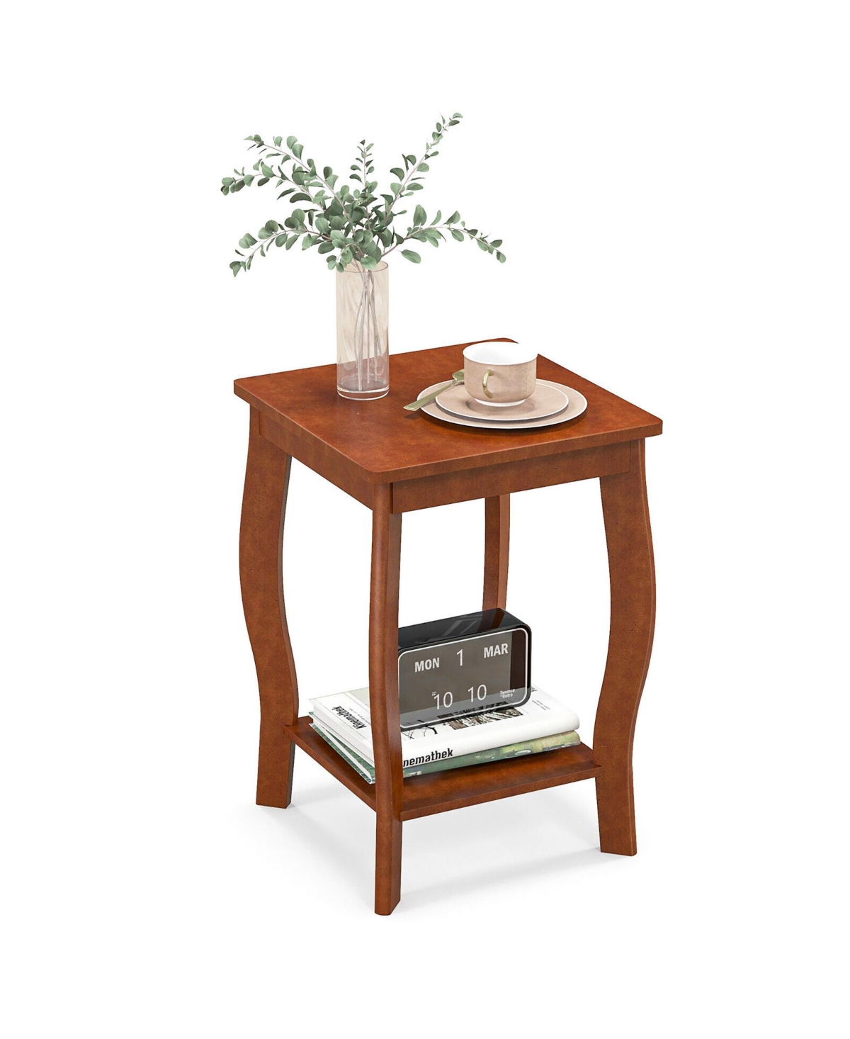 Click here for Gymax 2-Tier Square End Table Narrow Sofa Side Nig... prices