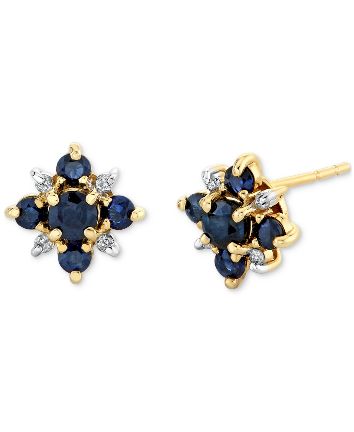 Click here for Sapphire (3/4 ct. t.w.) & Diamond Accent Flower St... prices