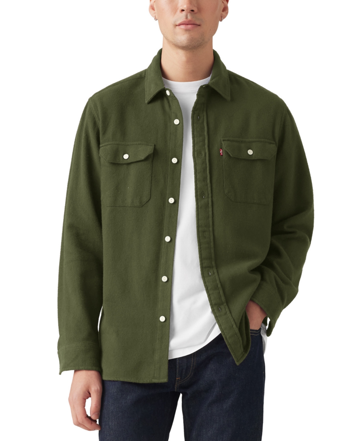 Click here for Levis Mens Worker Relaxed-Fit Button-Down Shirt -... prices