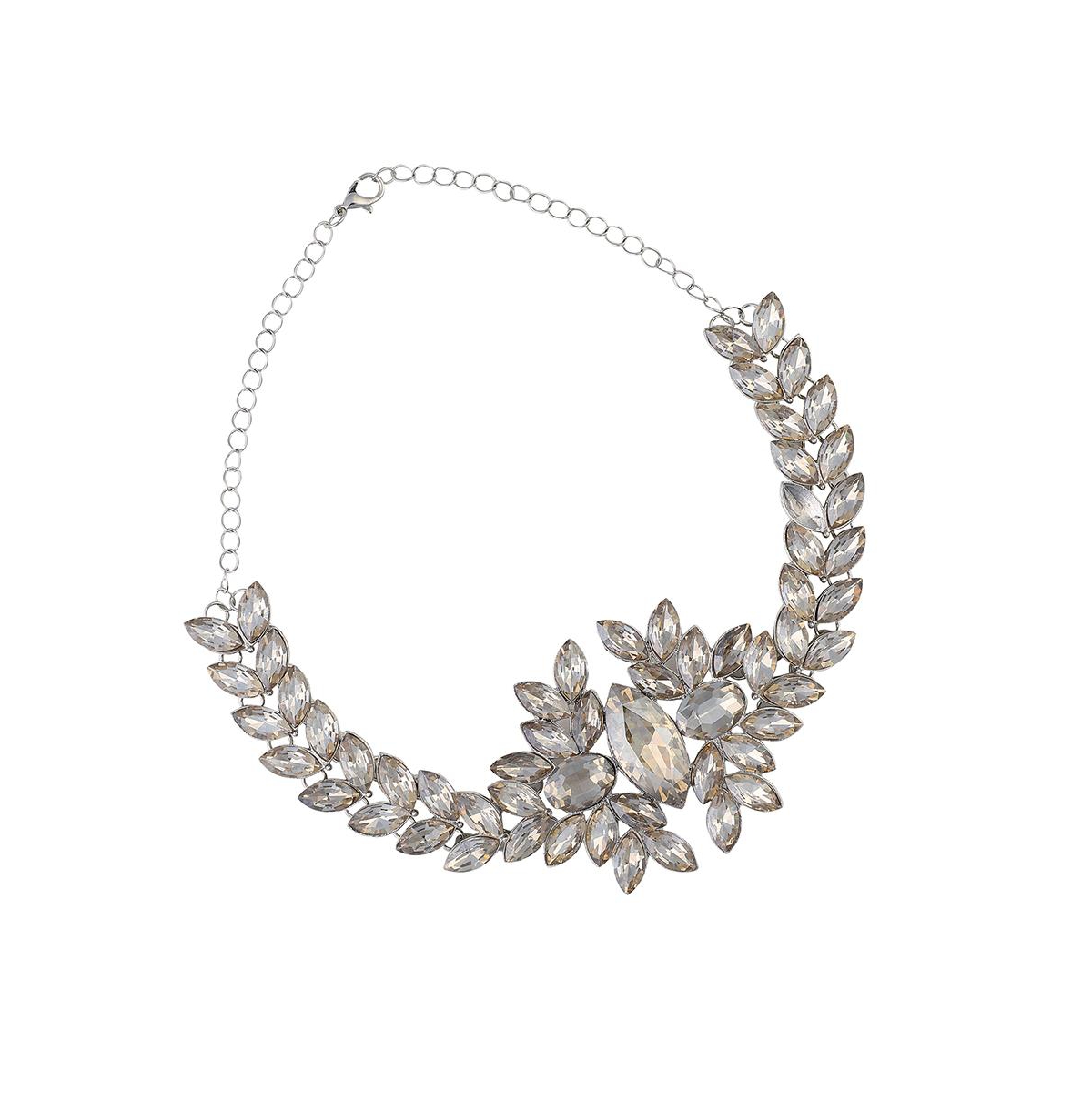 Click here for Sohi Womens Marquise Statement Necklace - Silver prices