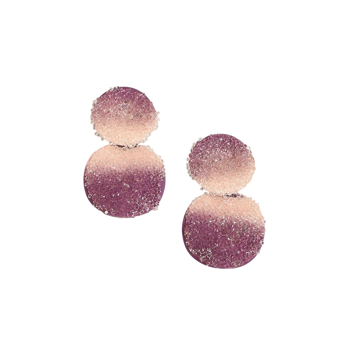 Click here for Sohi Womens The Glacier Circular Drop Earrings - P... prices