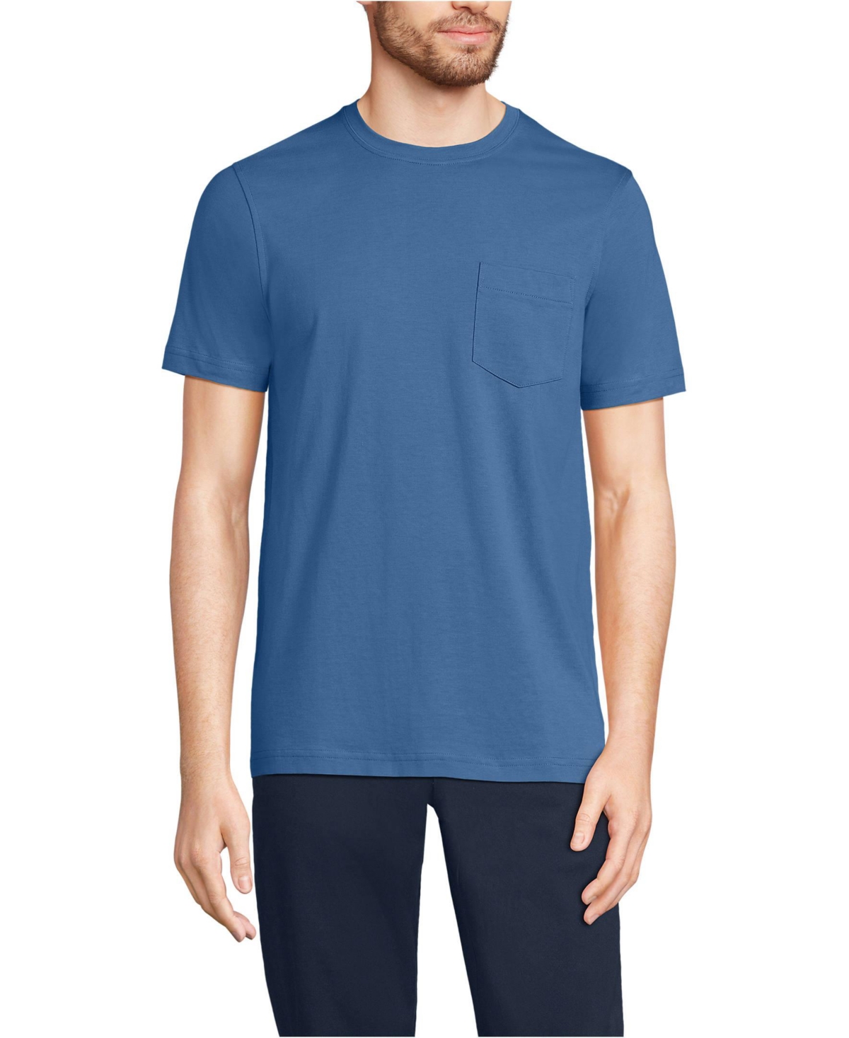 Click here for Lands End Mens Short Sleeve Cotton Supima Tee With... prices