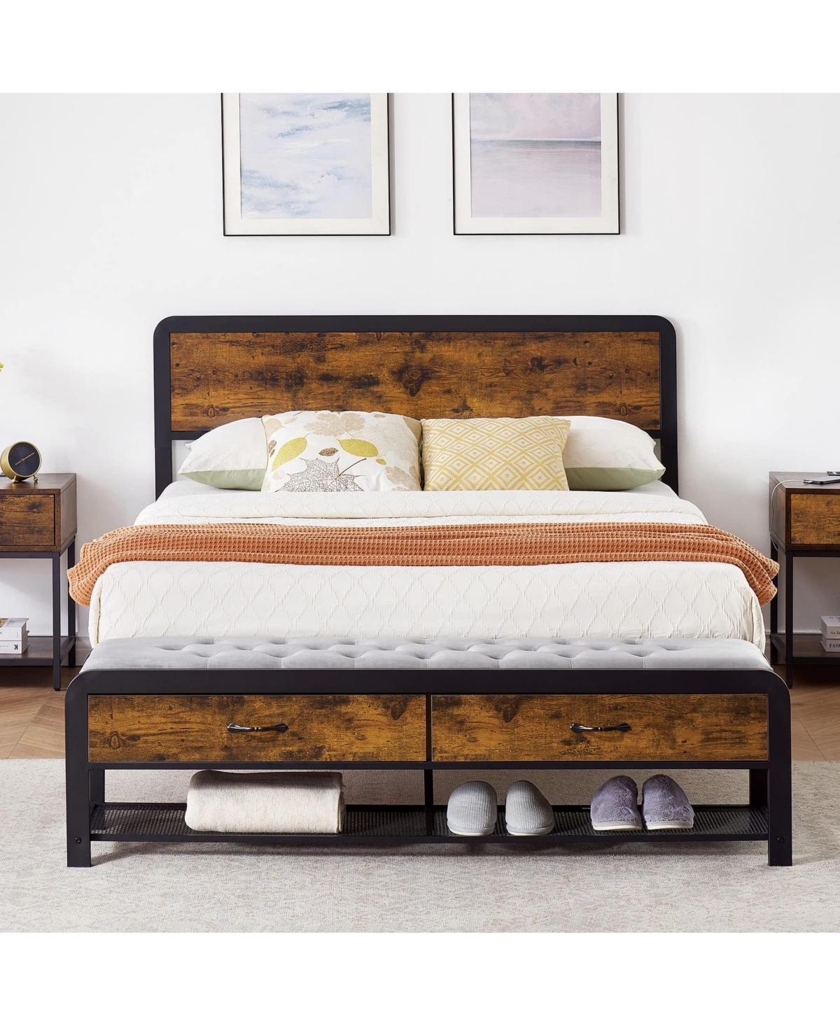 Click here for gaomon Bed Frame Full Size with Drawers  Full Plat... prices