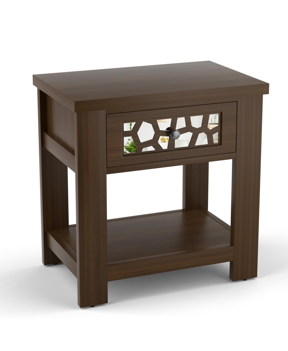Click here for Gymax Side End Table Nightstand w/ Drawer Wood for... prices
