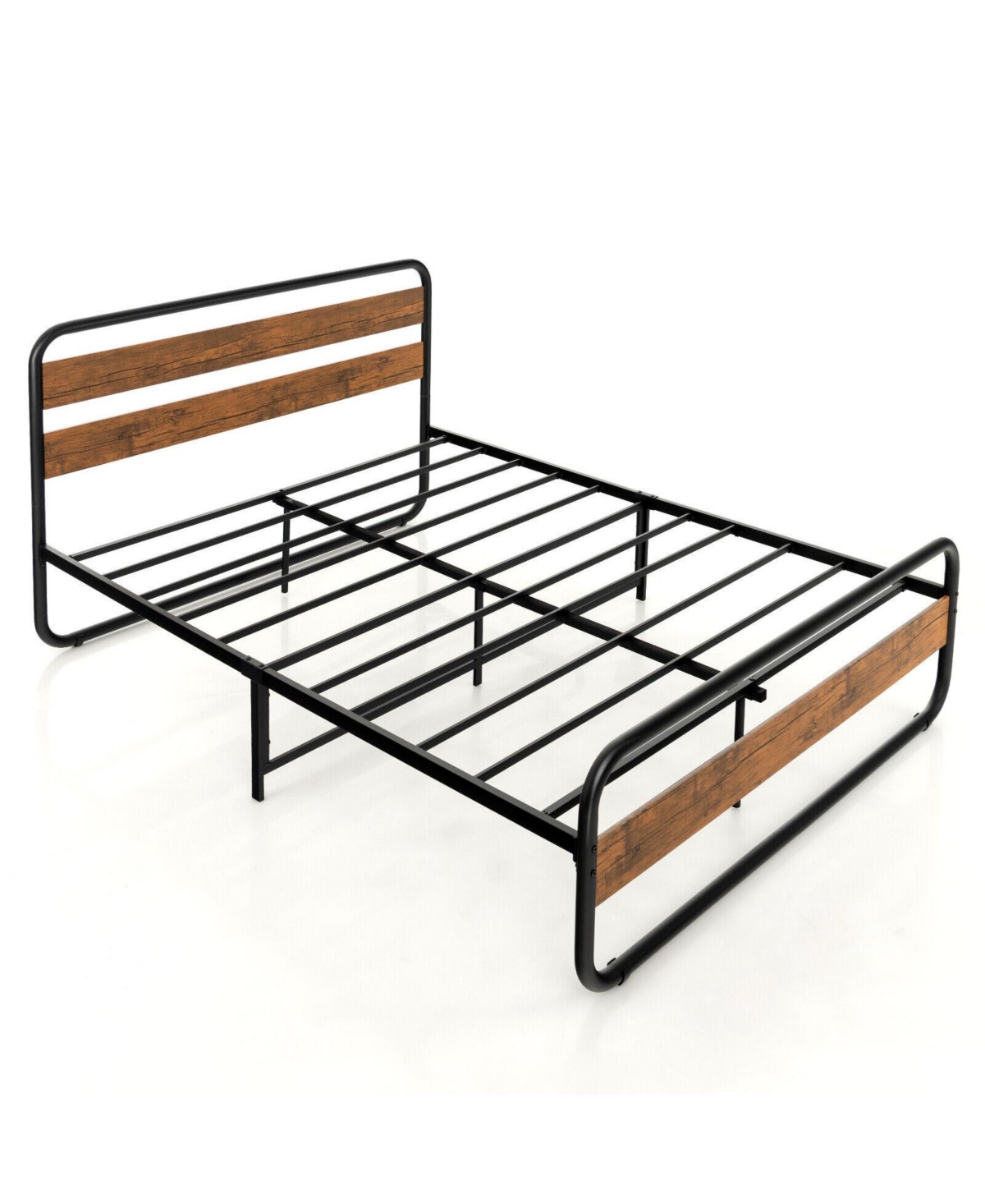 Click here for Sugift Queen Size Arc Platform Bed with Headboard... prices