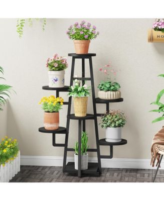 Tribesigns Wooden Corner Plant Pots Holder Rack Flower Stand Shelf ...