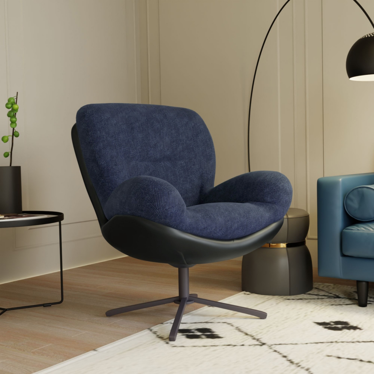 Click here for 360° Swivel Accent Chair  Modern Chenille Lou... prices