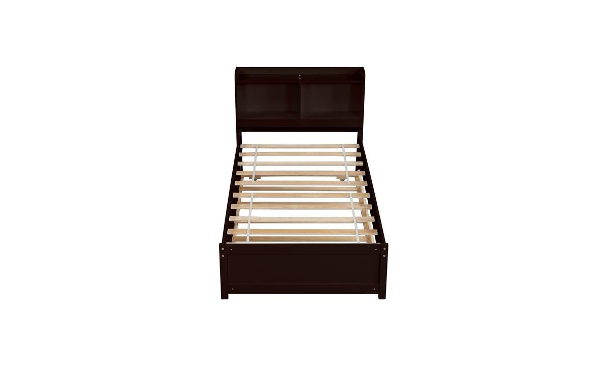 Click here for Slickblue Twin Bed with Trundle and Bookcase - Spa... prices
